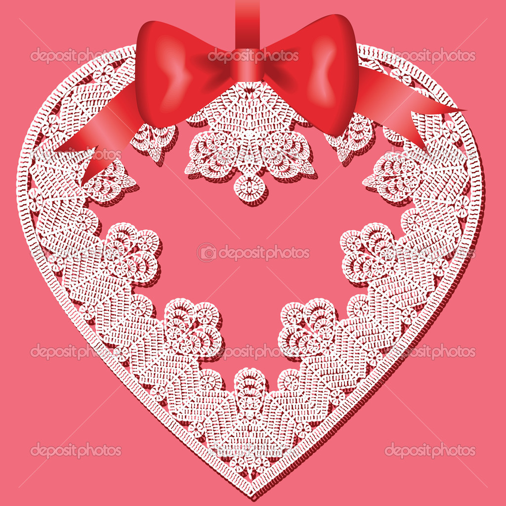 Lace heart — Stock Vector © Prikhnenko #18690439