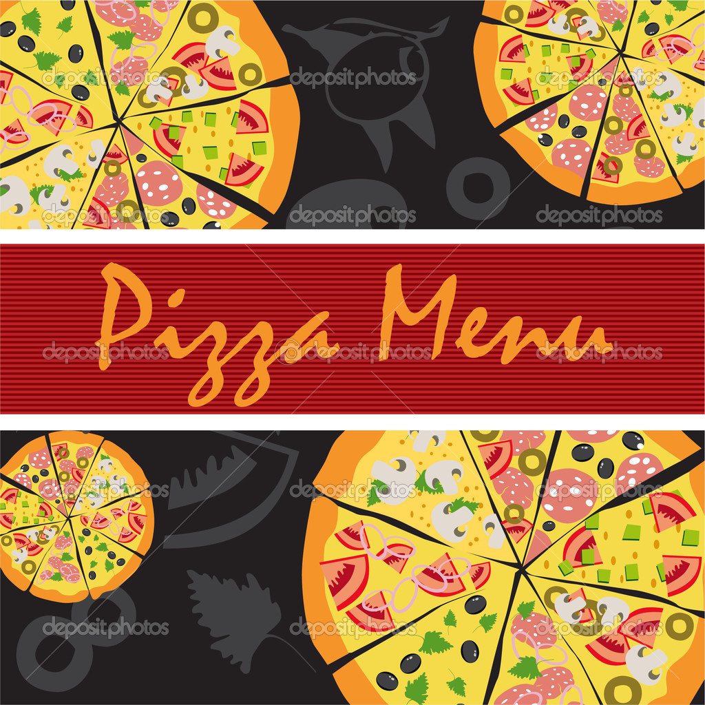 Disagn menu with pizza Stock Vector by ©Twiggi 13253914