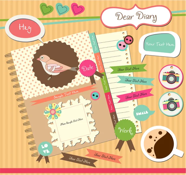 Girly Diary Page