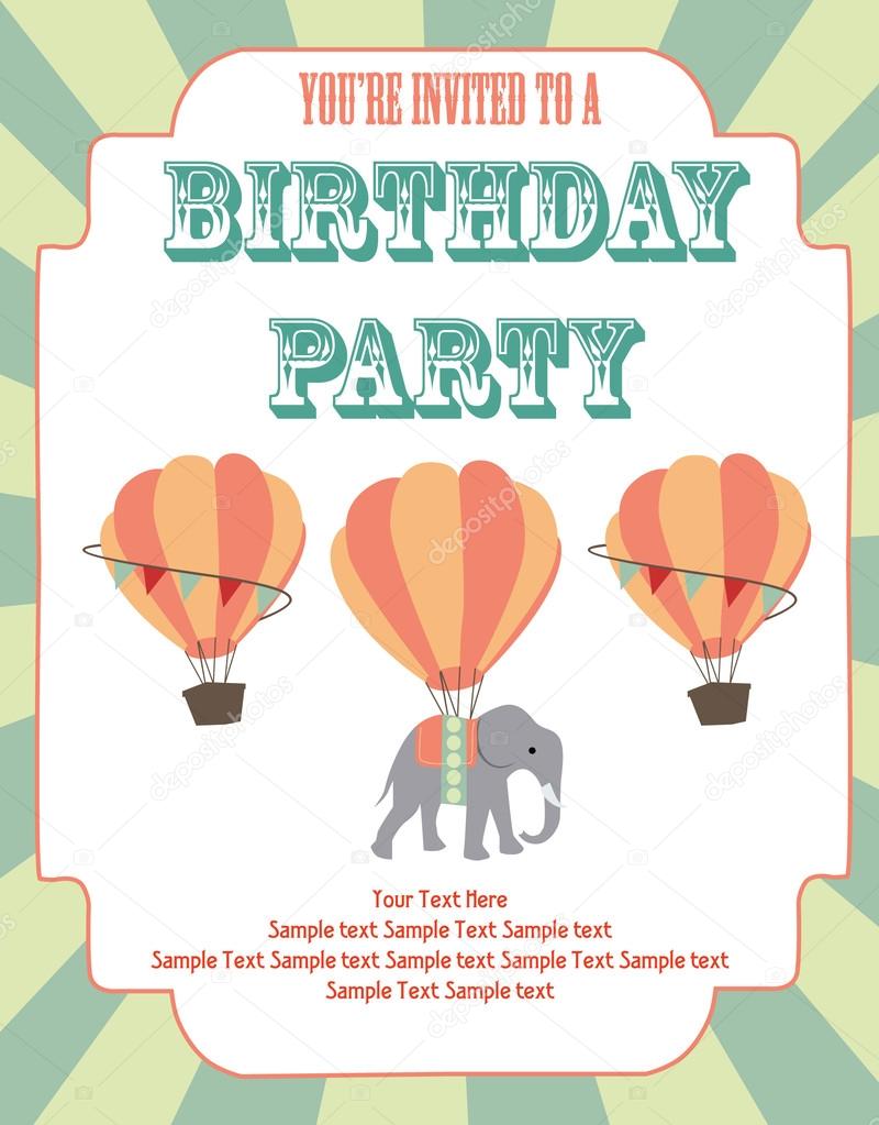 Circus Happy Birthday Card — Stock Vector © Twiggi 25135853