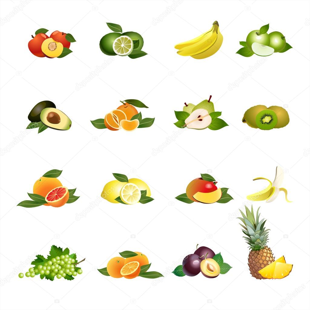 Frutas. Vector . vector, gráfico vectorial © alisa_lipa imagen #13300314
