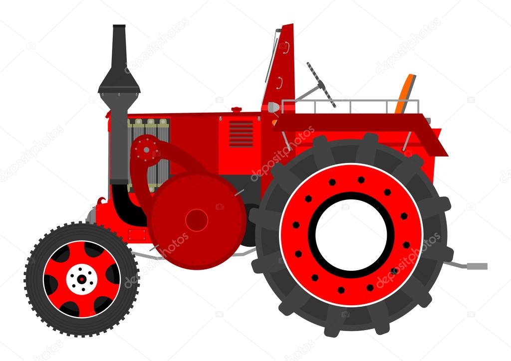Retro tractor Stock Vector by ©norsob 38009015