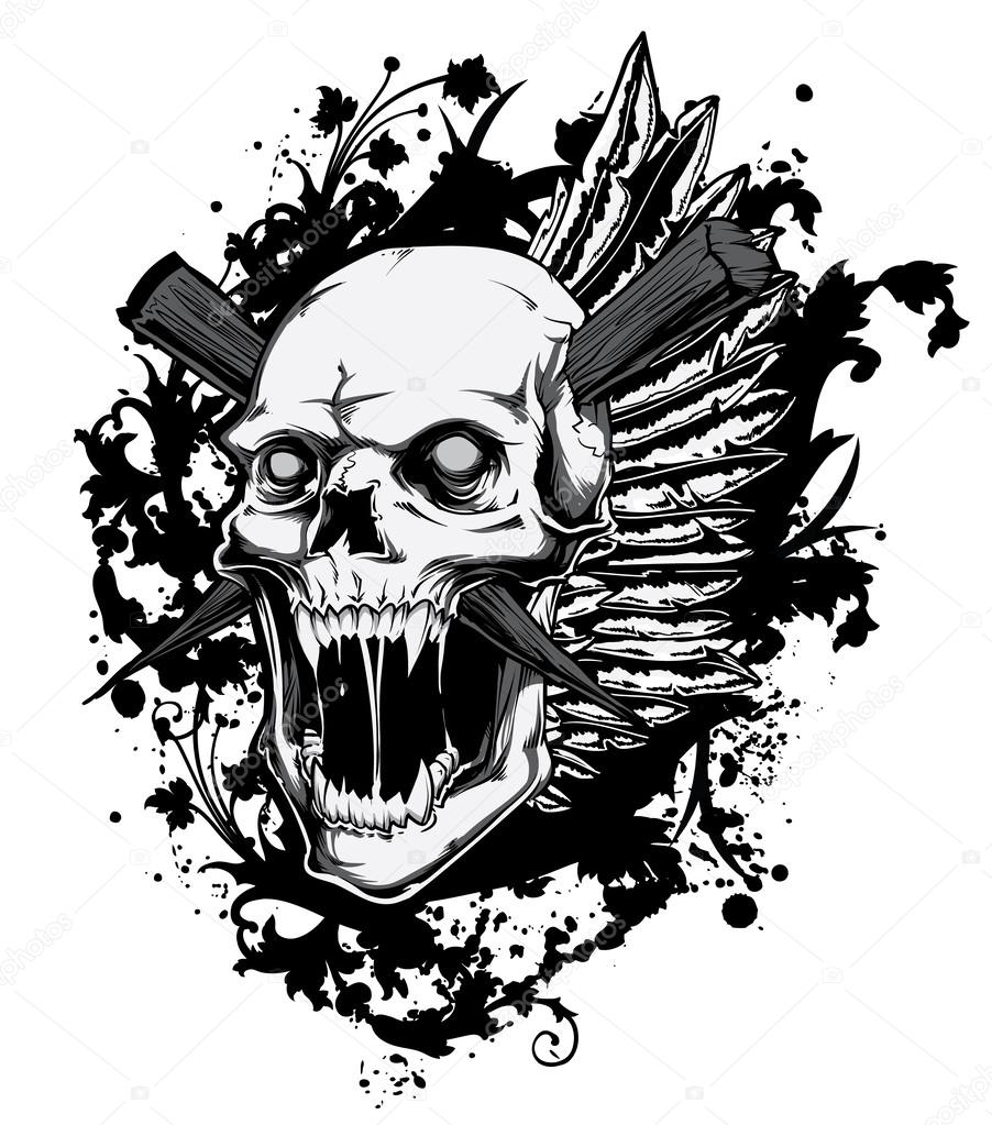 Screaming skull Stock Vector Image by ©giulianocoman #40097813