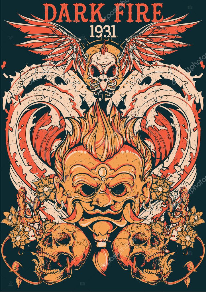 Dark fire — Stock Vector © giulianocoman #40713081