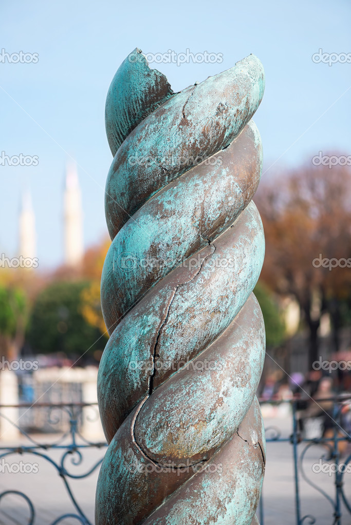 The ancient Snake pillar in the Hippodrome – Stock Editorial Photo ...