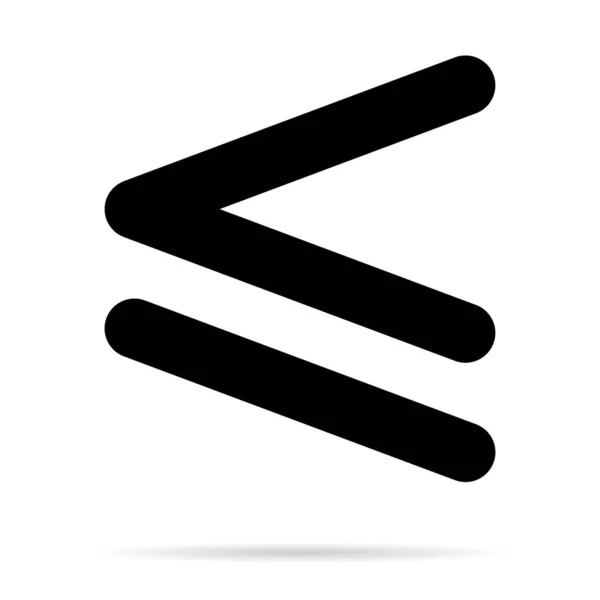 Menos o igual al símbolo matemático, icono de matemáticas de educación ...