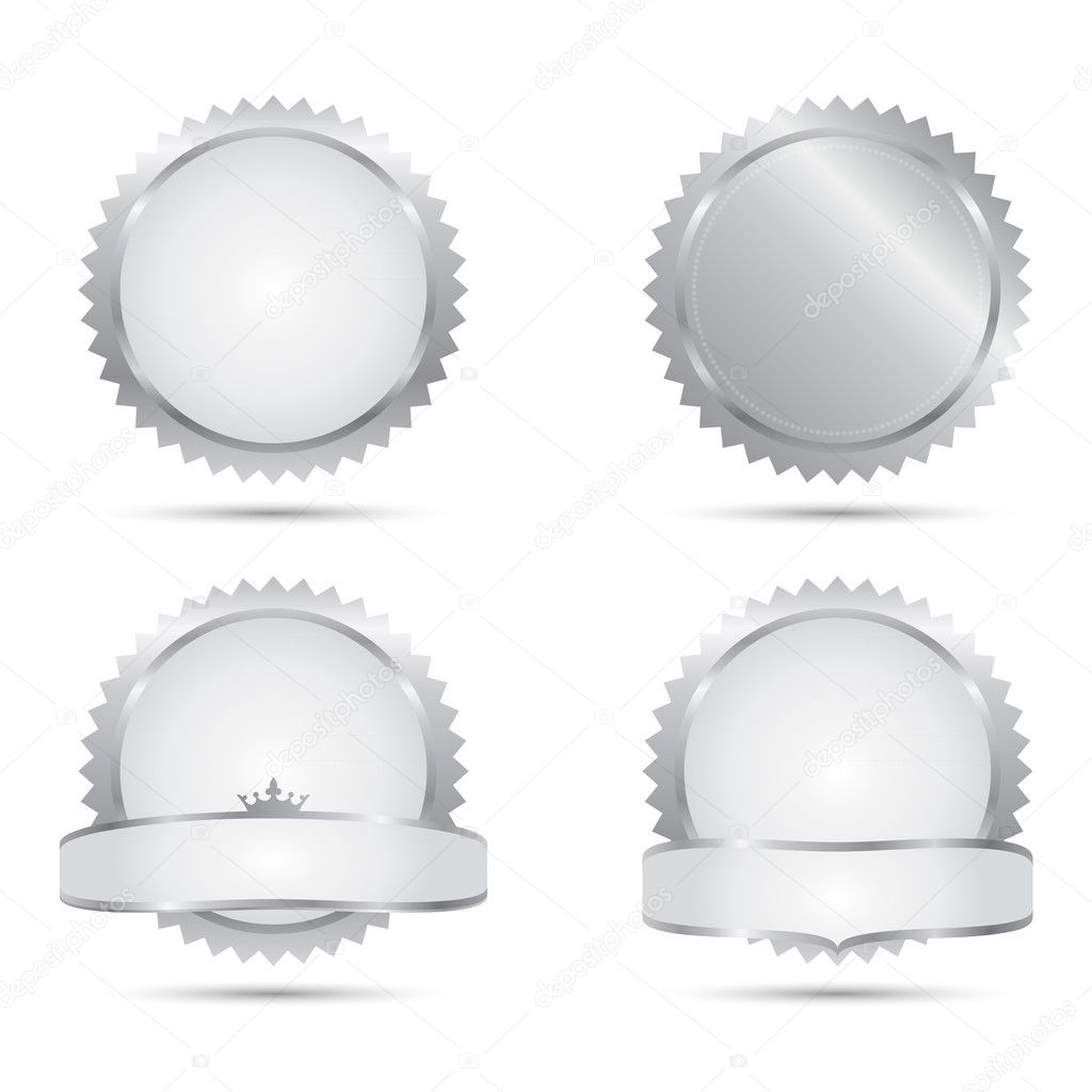 A Set of Silver Seals — Stock Vector © MidoSemsem #14385889
