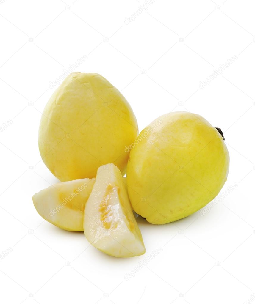 Two Guava Fruits And Slices — Stock Photo © MidoSemsem #17631621