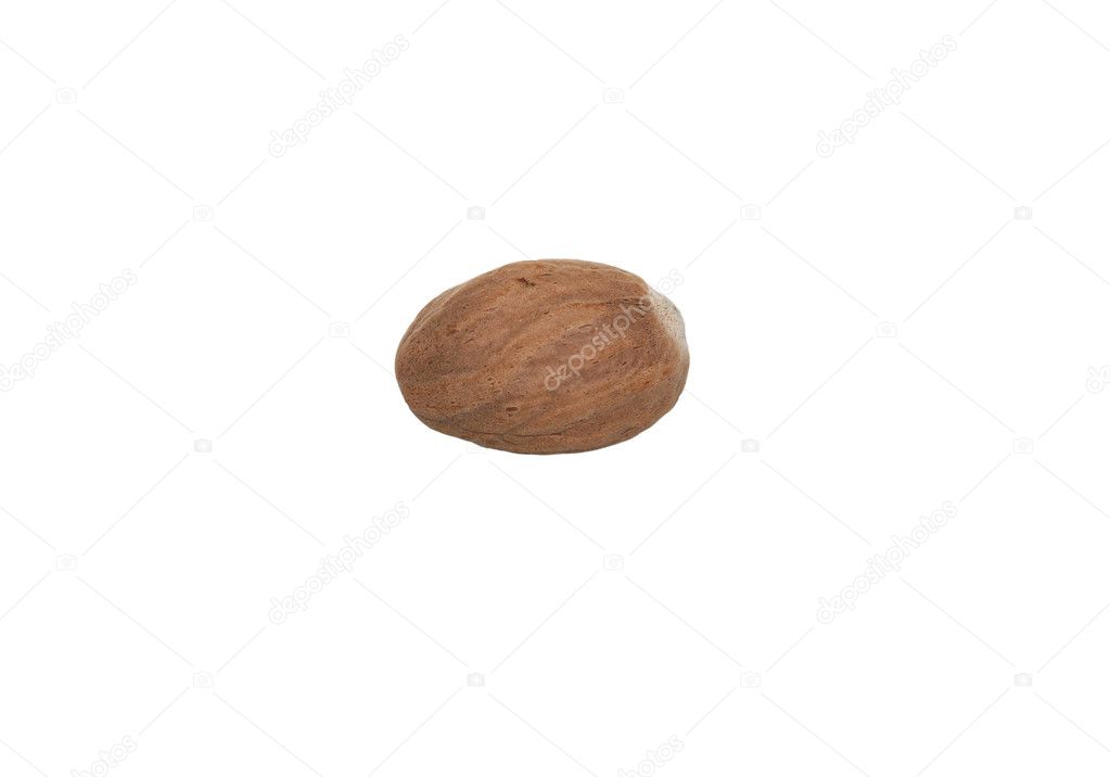 One whole nutmeg — Stock Photo © sarahdoow #15463629