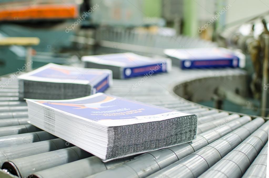 Post press finishing line machine Stock Photo by ©zefart 48253891