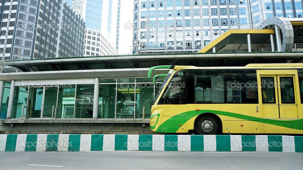 Bus in a city — Stock Photo © mimiandnanaa #43995883