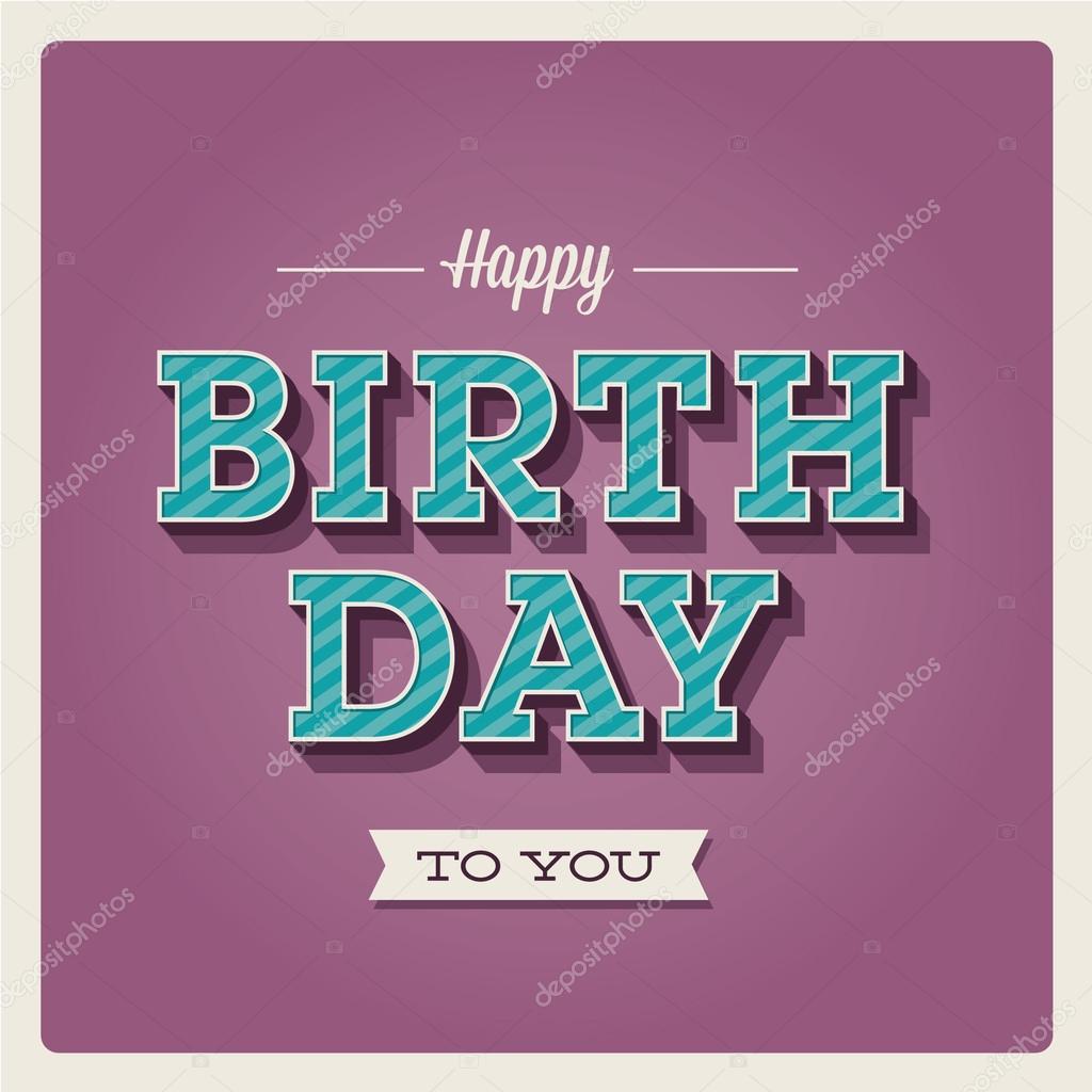 Happy birthday card, font type Stock Vector by ©thecorner #18872599