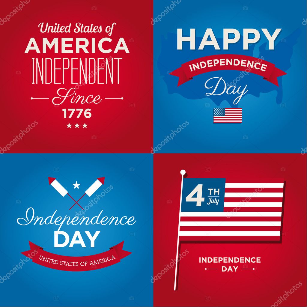 Happy independence day cards Estados Unidos de América, 4 de julio, con ...