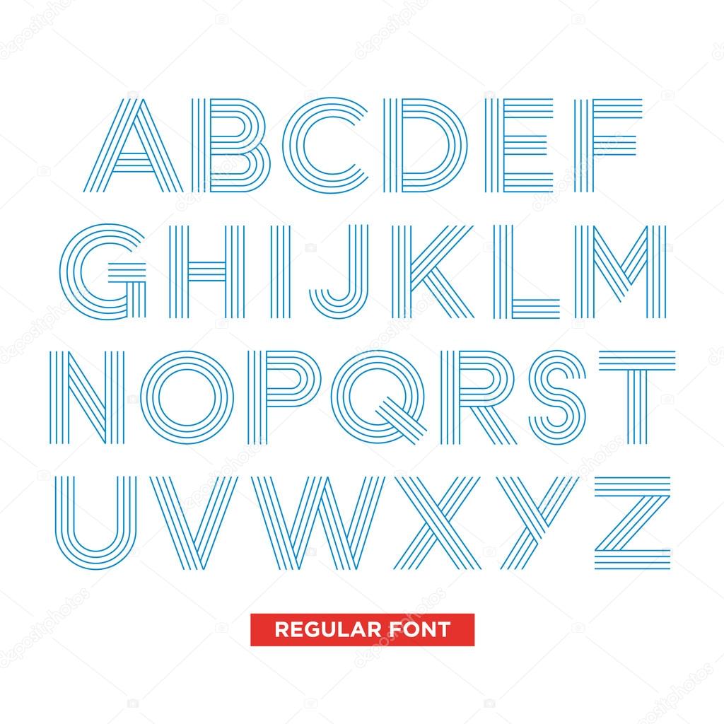 Tipografia tipo font stripes vetor ilustração retro vintage — Vetor de ...