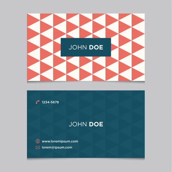 Business card template with background pattern Stock Vector Image by ...