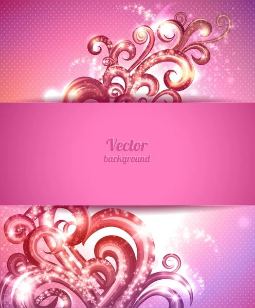 Glamour vector background with vintage design elements. Brochure Stock ...