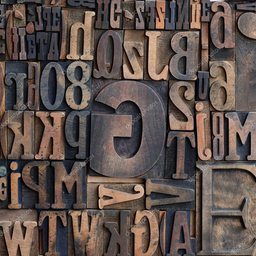 Wooden printers typeface letters Stock Photo by ©PHOTOLOGY1971 34762901