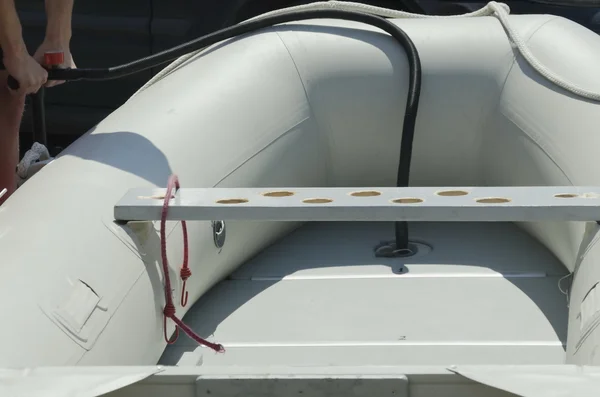 Hand pump of rubber boat - Stock Image - Everypixel