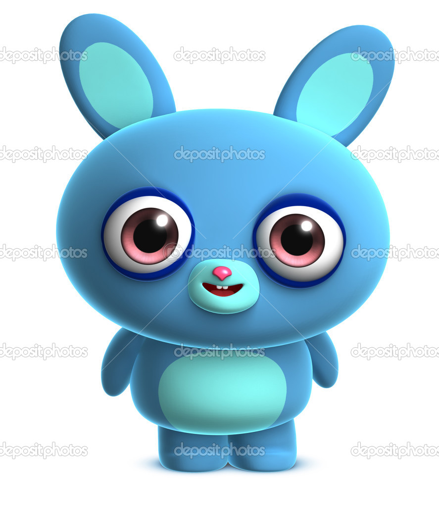 Cute blue bunny Stock Illustration by ©bertoszig #13271084