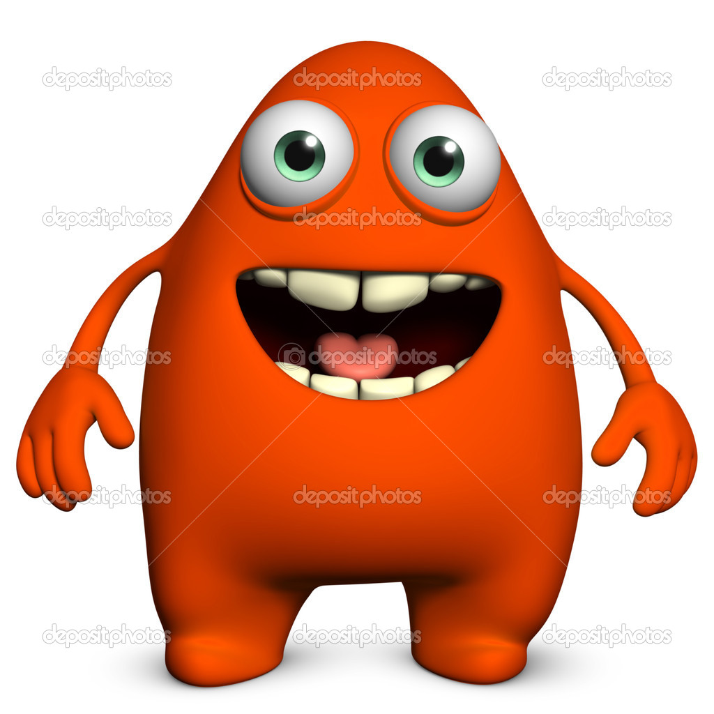 Cartoon red alien — Stock Photo © bertoszig #13302815