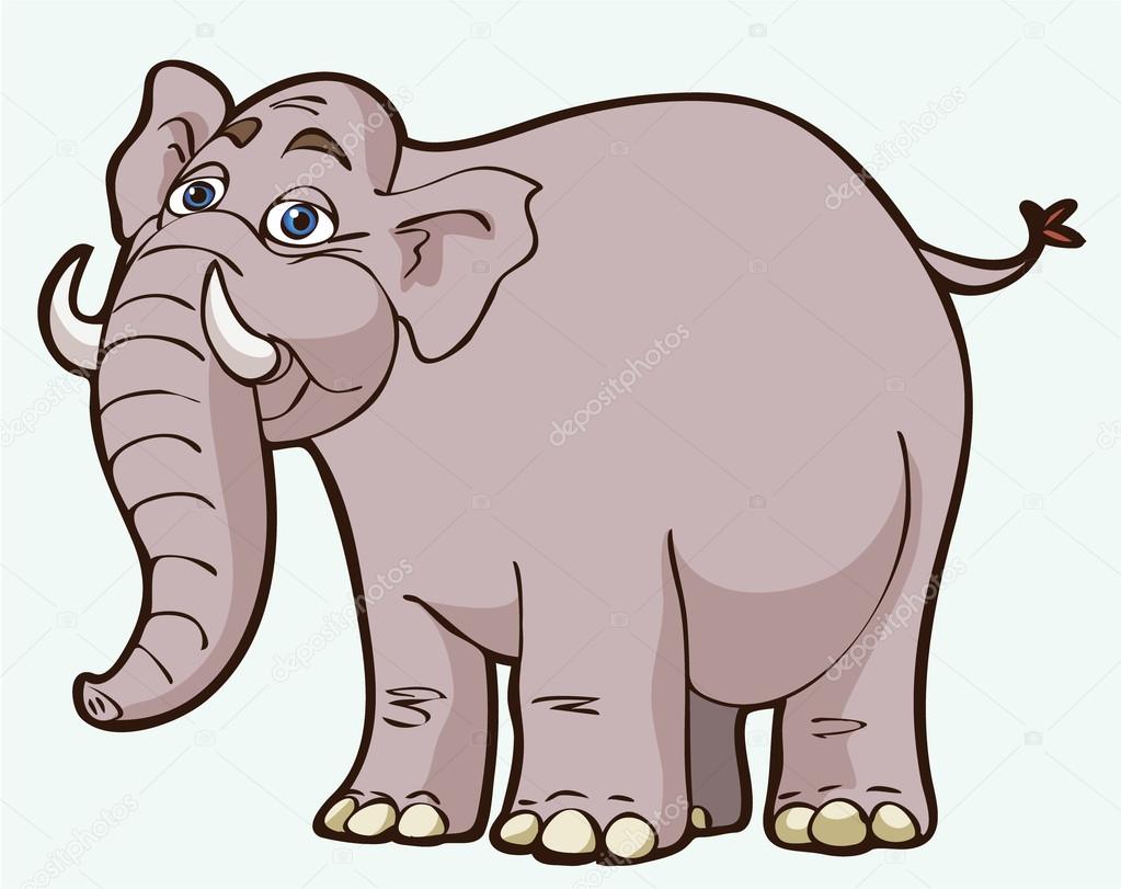 Cartoon elephant — Stock Vector © bertoszig #13304771