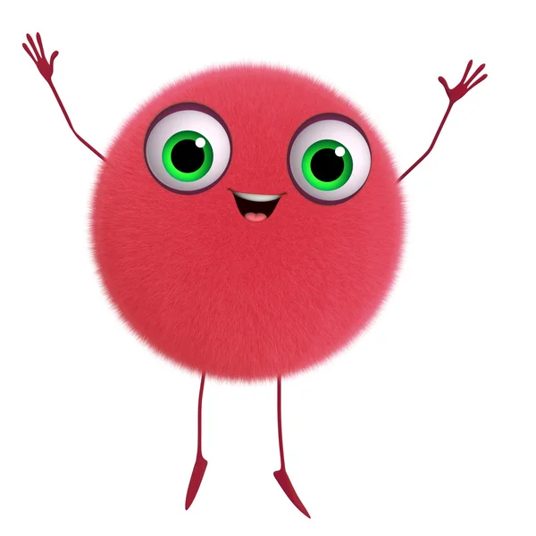 3d cartoon cute red ball — Stock Photo © bertoszig #17006741