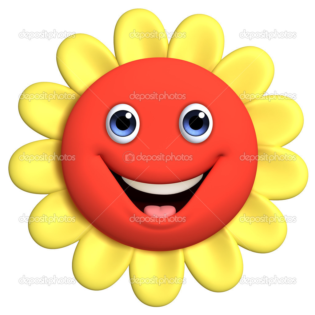 3d cartoon cute flower Stock Illustration by ©bertoszig #25142637