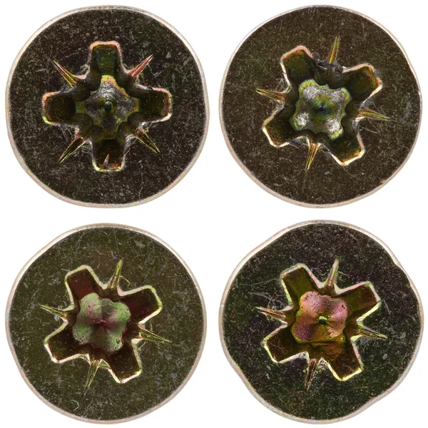 Screw heads isolated on white Stock Photo by ©euroshot 23365364