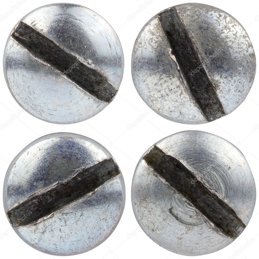 Screw heads isolated on white Stock Photo by ©euroshot 23365364