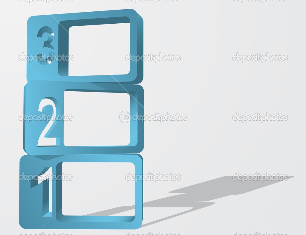 3D Numbered Frames Infographic Element Stock Vector Image by ©euroshot ...
