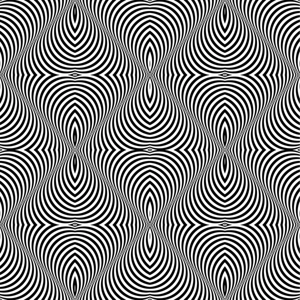 Black and White Op Art Design, Vector Seamless Pattern Backgroun ...