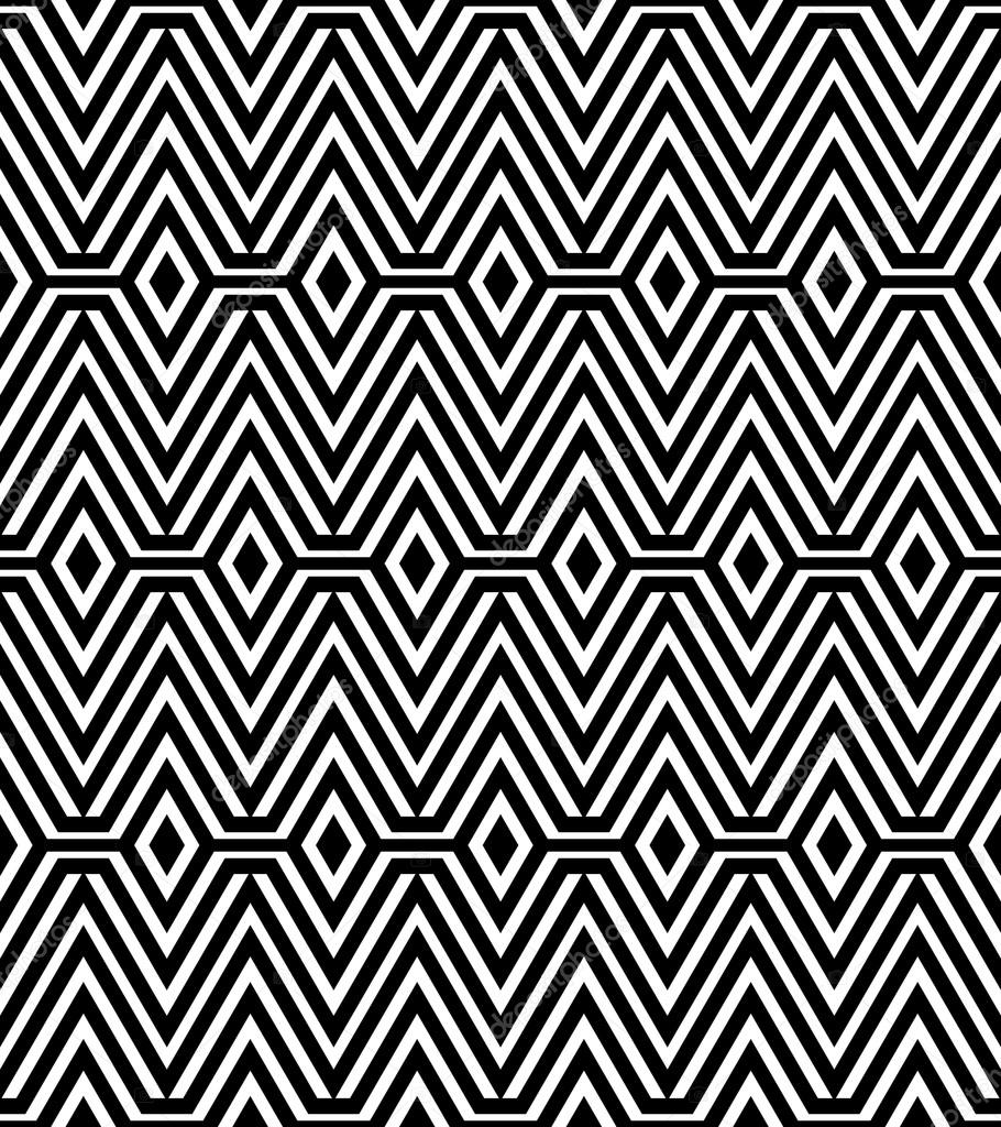 Triangles, Black and White Abstract Seamless Geometric Pattern, — Stock ...