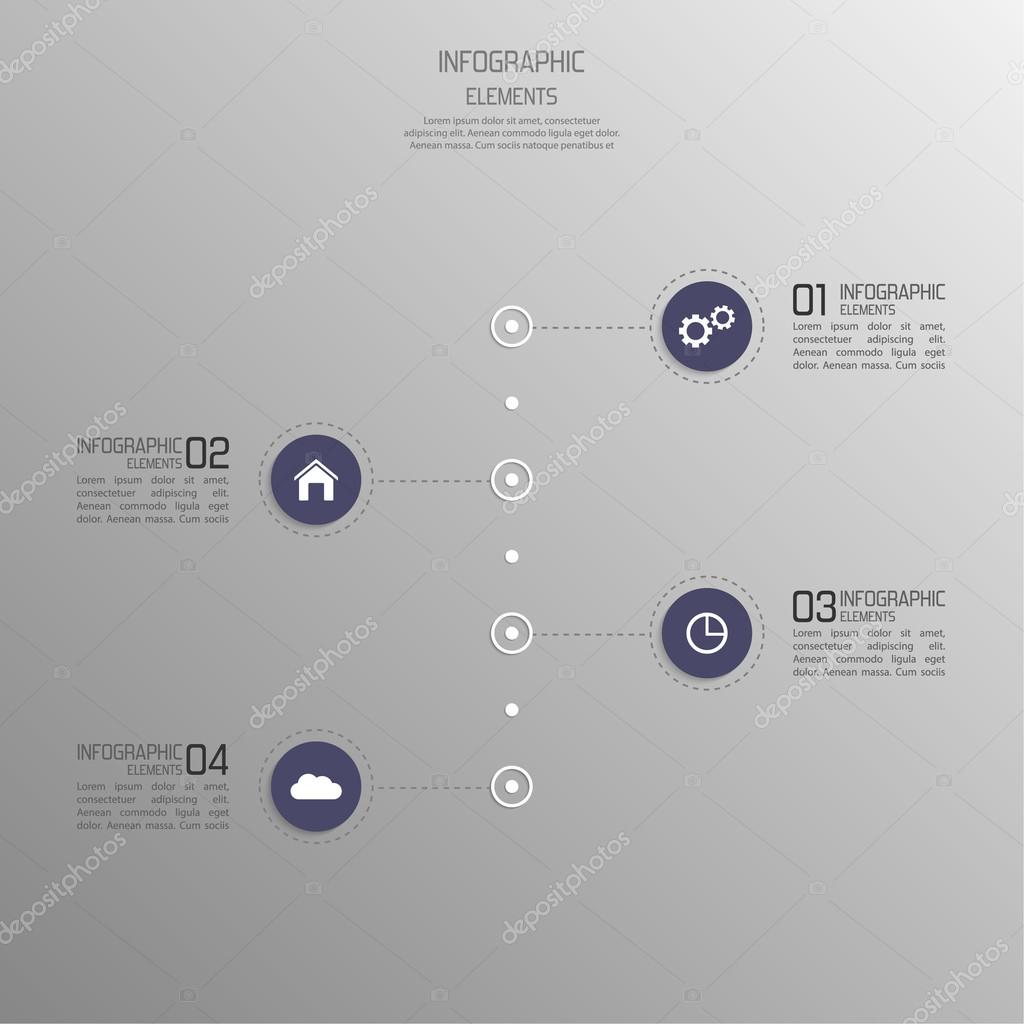 Modern template with volume elements of infographics. Stock Vector by ...