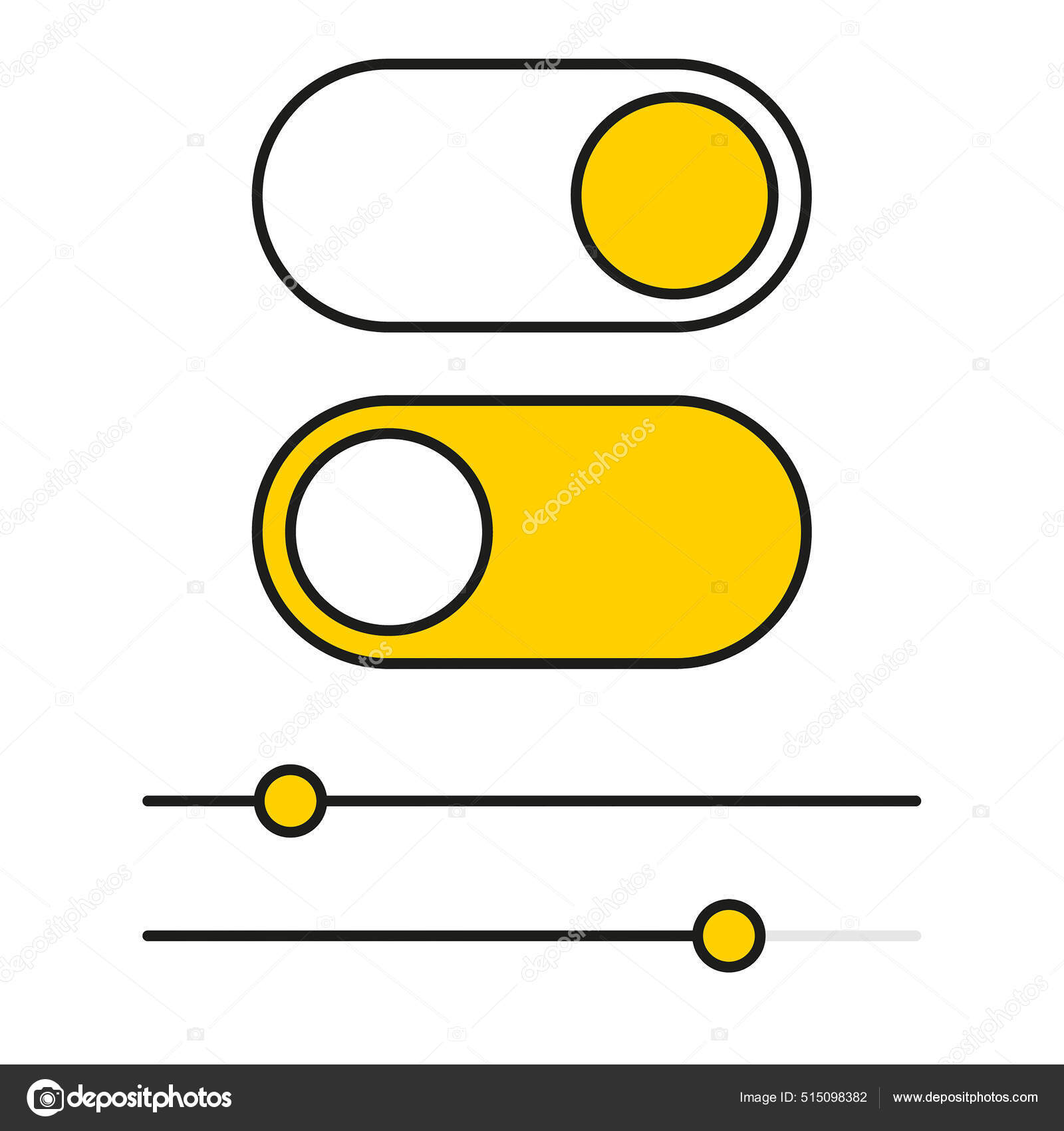 UI sliders bar panel set. Stock Vector Image by ©sumkinn #515098382