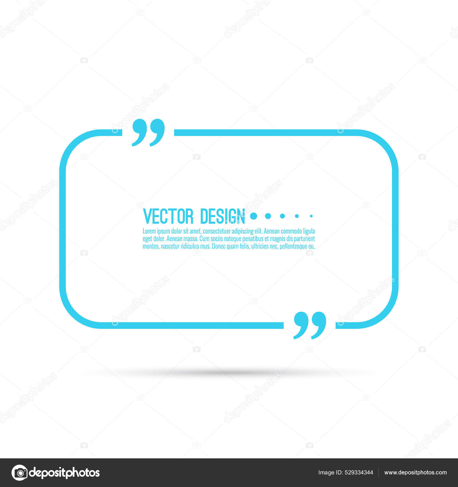 Quote frame with commas. Stock Vector by ©sumkinn 529334344