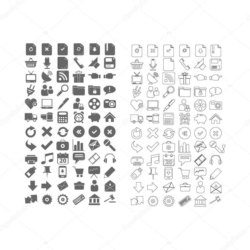 72 Top Icons Stock Vector Image by ©croaker #13450412