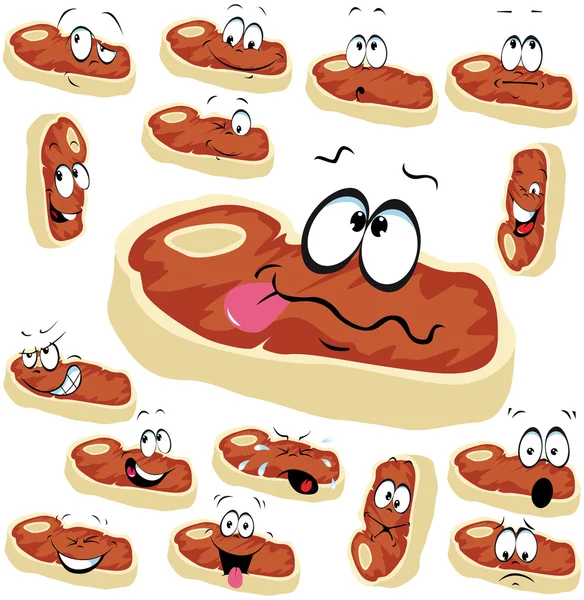 Cartoon Cooked Steak