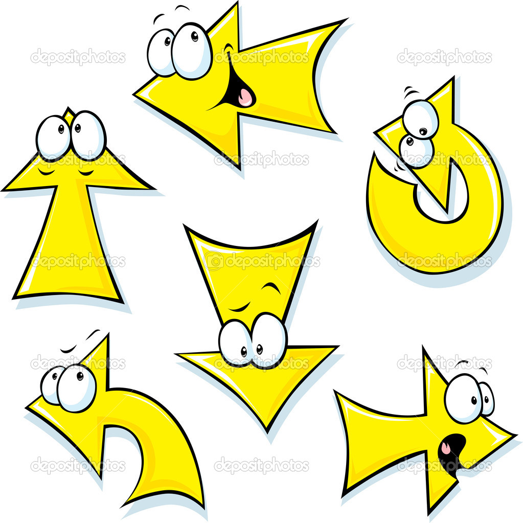 Conjunto de flechas de dibujos animados Vector de stock por ...