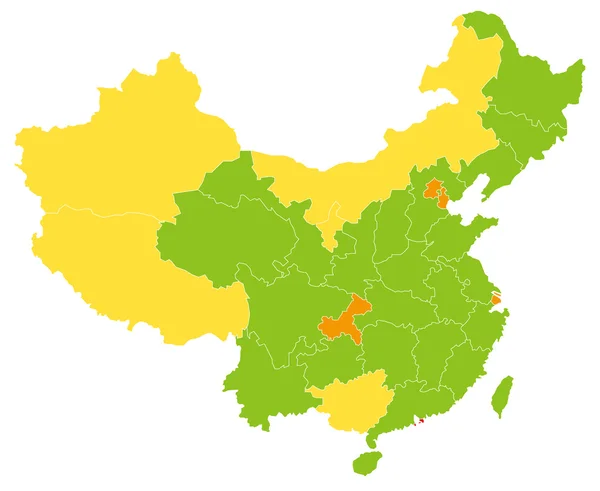 Green China map — Stock Vector © Volina #1205079