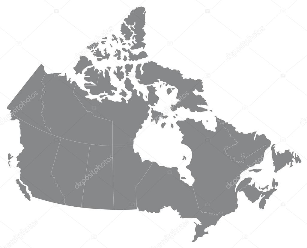 Simple Map Of Canada Provinces