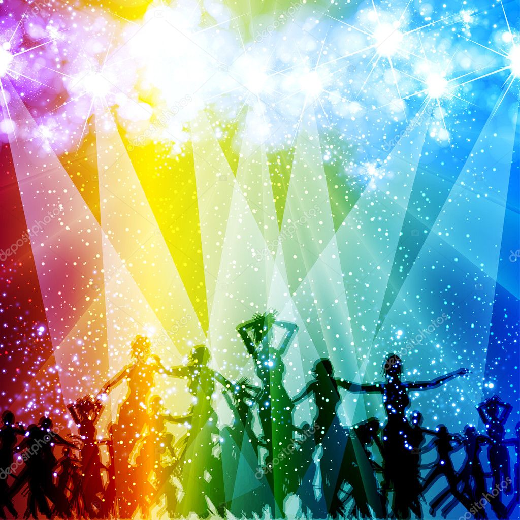 Light stage background with dancing — Stock Vector © zuza811 #14051596