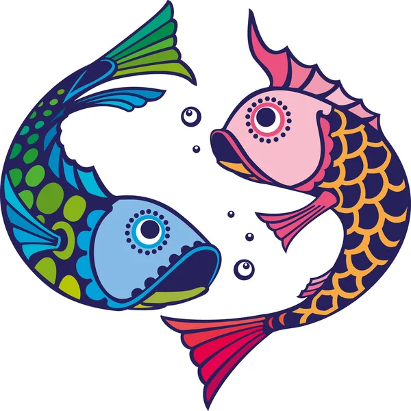 Koi fish (vector illustration of a japanese or chinese inspired koi ...