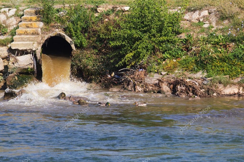 Polluted river — Stock Photo © karich #32439121