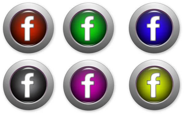 Web buttons with facebook logo — Stock Vector © Eargasmmm #14528333