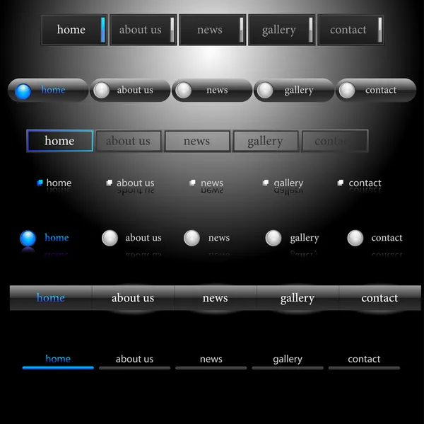 Web navigation templates — Stock Vector © nata-art #2087310