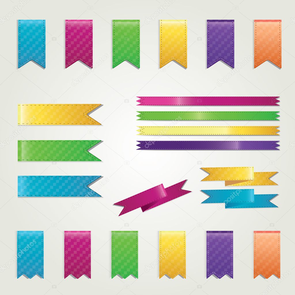 Set of colorful ribbons. Vector illustration. Stock Vector by ©Marchi ...