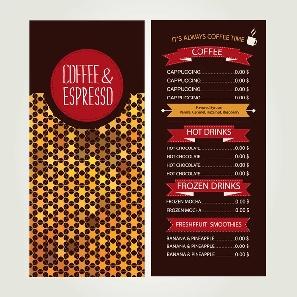 Cafe menu, template design Stock Vector by ©Marchi 43379971