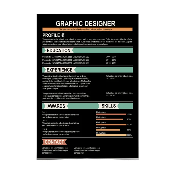 Resume template. Cv creative background Stock Vector Image by ©Marchi ...