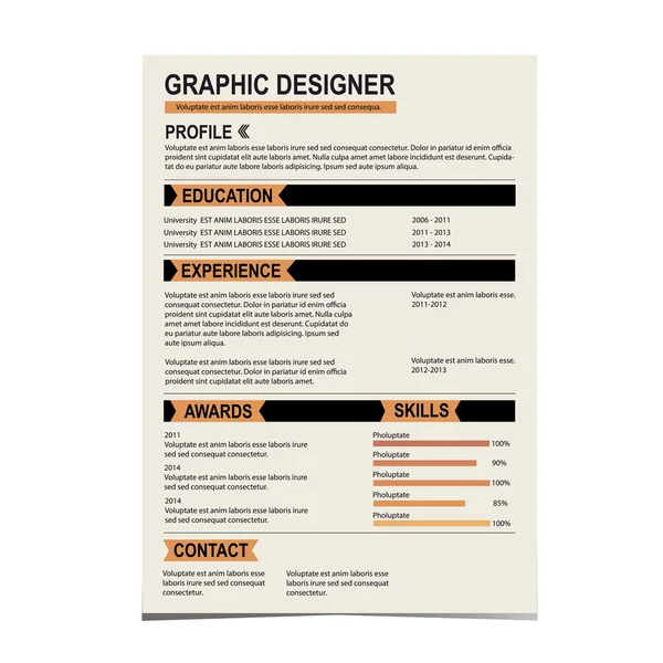 Resume template. Cv creative background Stock Vector Image by ©Marchi ...