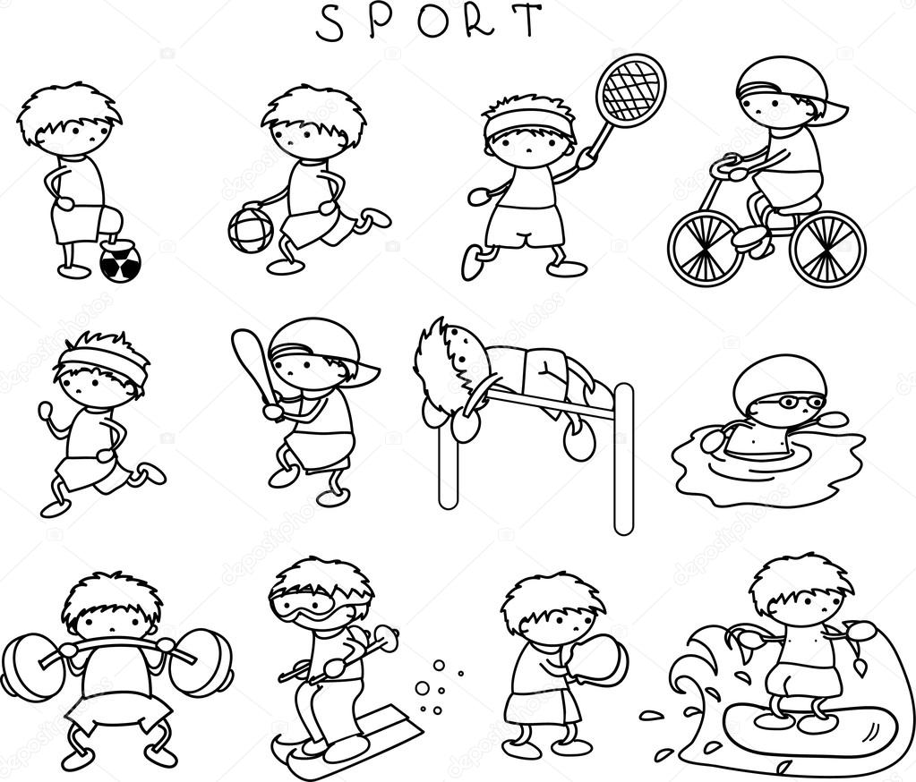 Athletics Clipart Black And White